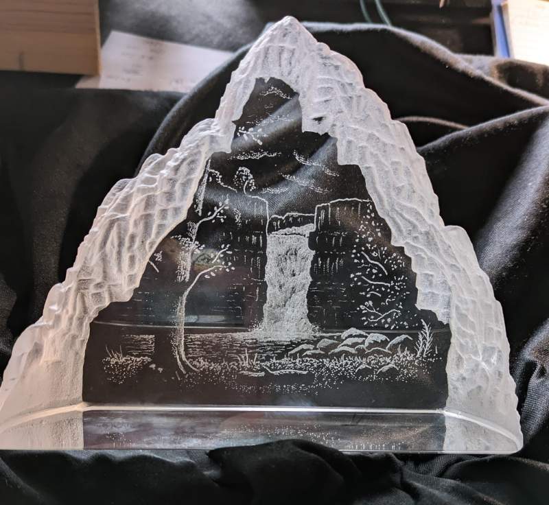 Glass Engraved Crystal Blocks from Teesdale Glass Engravers